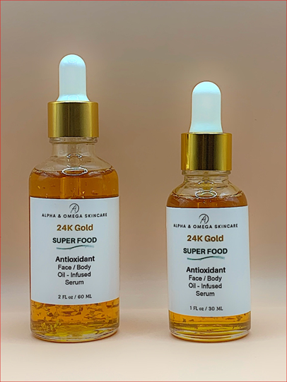 24K Gold Oil Infused Serum | Radiant, Glowing Skin – Alpha and Omega ...